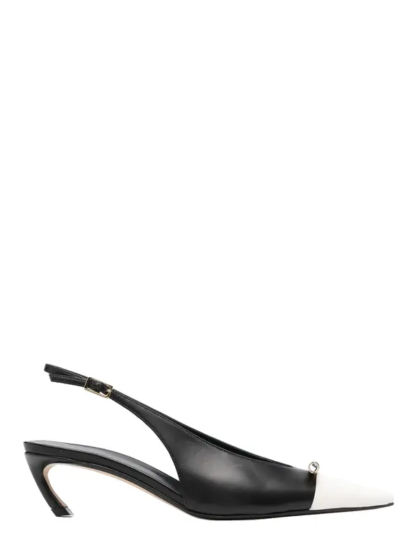 LANVIN Rita 50mm Leather Slingback Pumps - Black