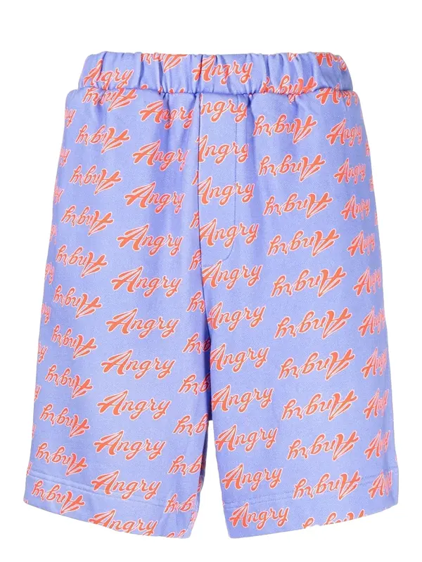 Natasha Zinko Angry-print Shorts - Purple