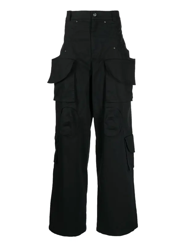 Natasha Zinko Cargo-pocket Detail Trousers - Black