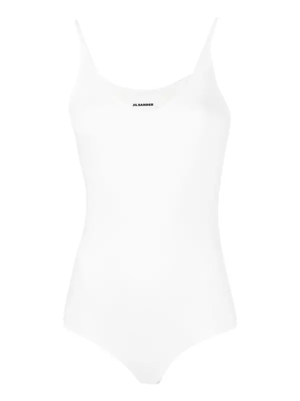 JIL SANDER Sleeveless Stretch Bodysuit - White