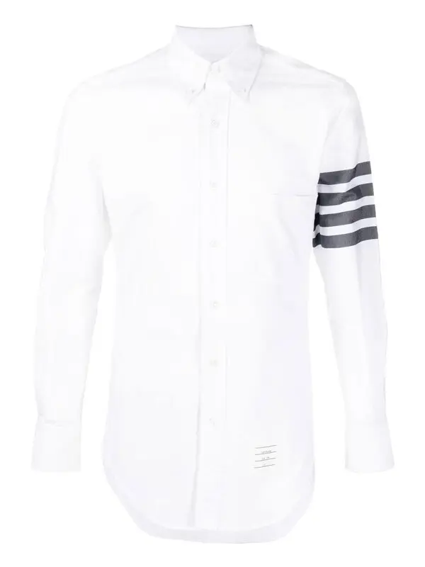Thom Browne Bar Stripe Cotton Shirt - White