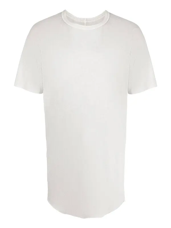 Boris Bidjan Saberi Lace-up-detail Longline T-shirt - Grey