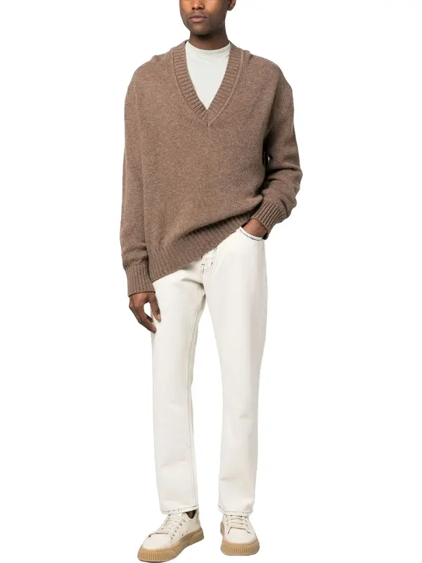 HAIKURE Beached-effect Straight-leg Jeans - Neutrals