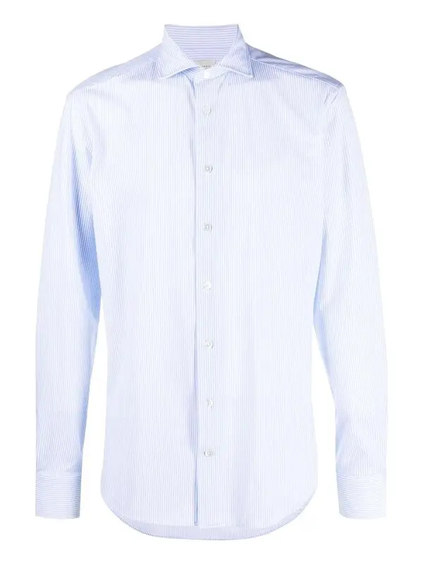 TRAIANO MILANO Rossini Striped Shirt - Blue
