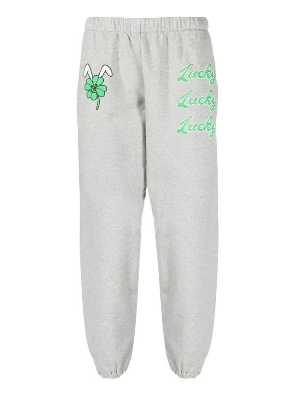 Natasha Zinko Lucky-print Track Pants - Grey