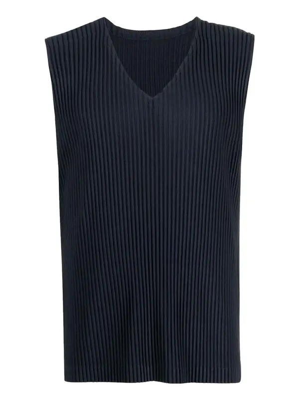 Issey Miyake Plissé Sleeveless Vest - Blue