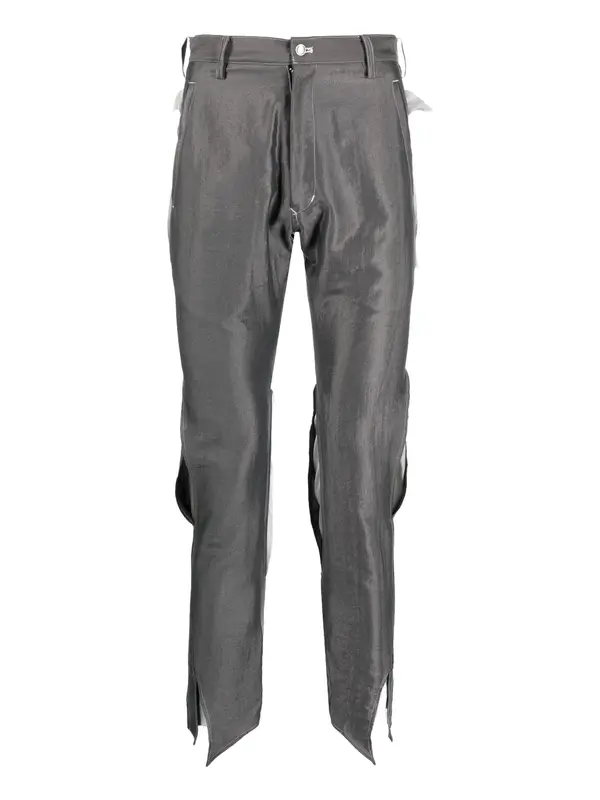SULVAM Slim Cut-out Trousers - Grey