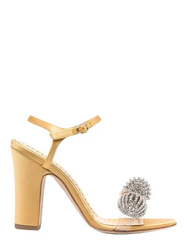 Manolo Blahnik Ostria 90mm Star-embellished Sandals - Yellow