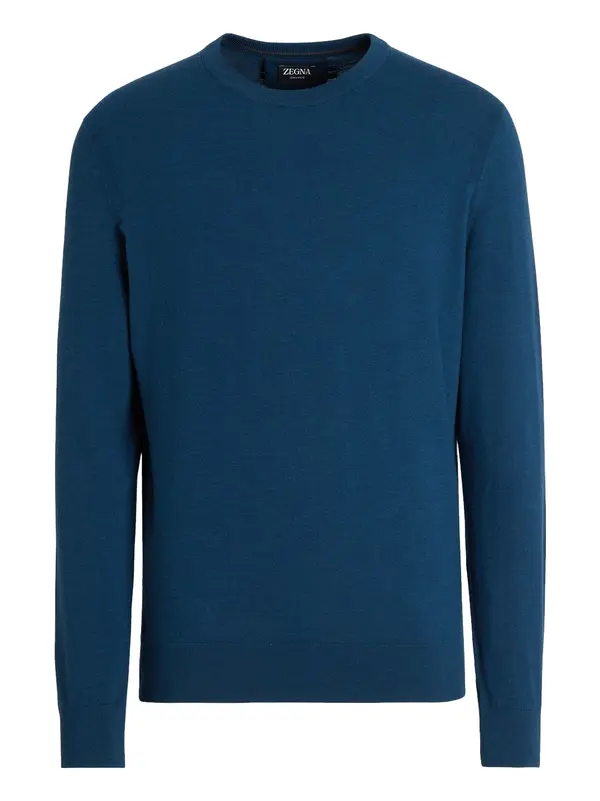 Zegna 12milmil12 Crew-neck Wool Jumper - Blue