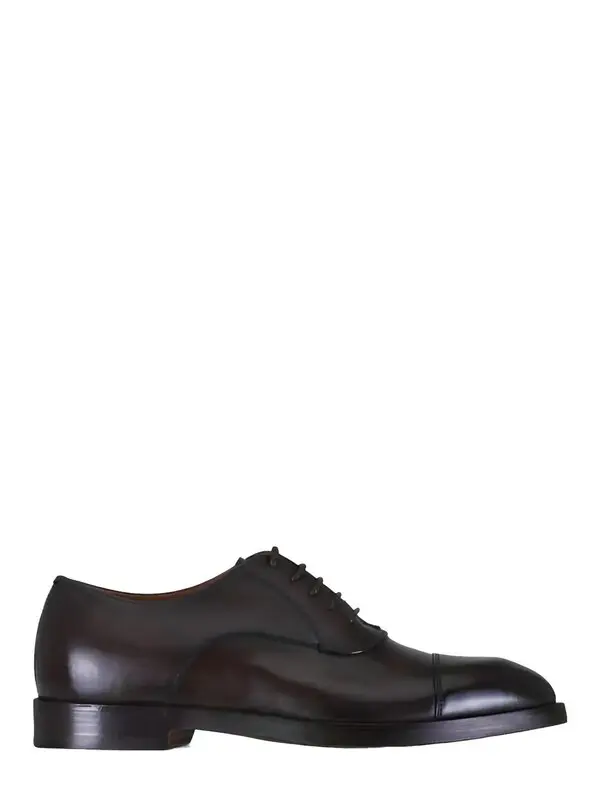 Zegna Torino Leather Oxford Shoes - Brown