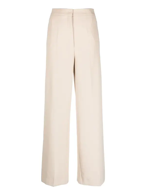 BLANCA VITA Overlapping-panel Palazzo Pants - Neutrals