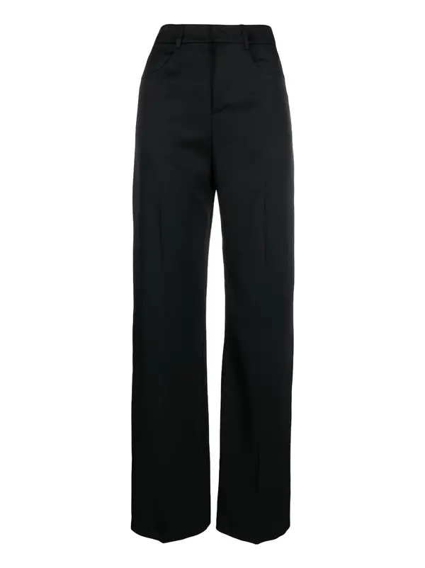 BLANCA VITA Straight-leg Trousers - Black