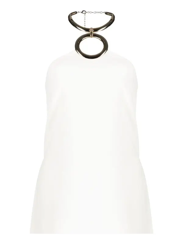Elie Saab Necklace-collar Halterneck Top - White