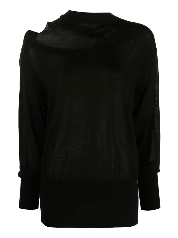 Stella McCartney Cut-out Knitted Top - Black