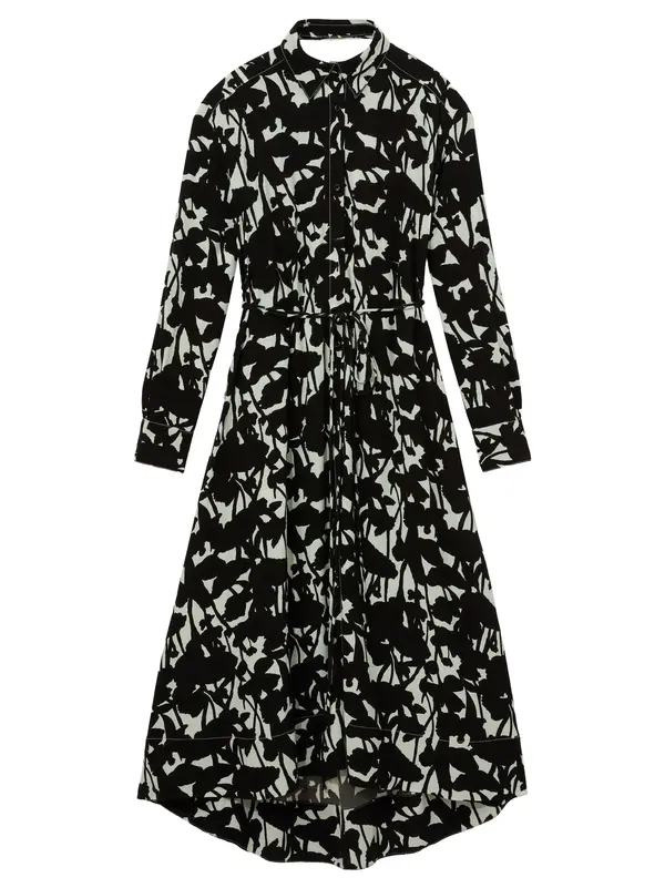 Proenza Schouler White Label Floral-print Shirt Dress - Black