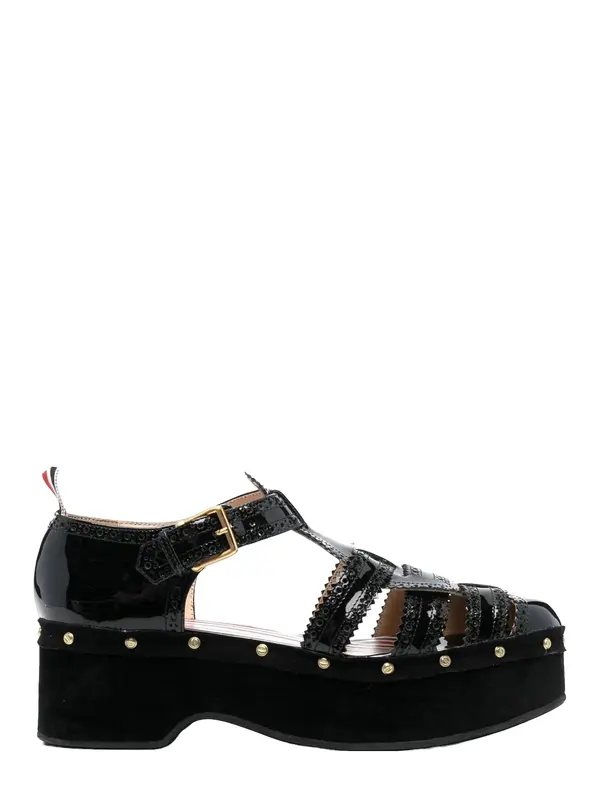Thom Browne Fisherman Caged Platform Sandals - Black