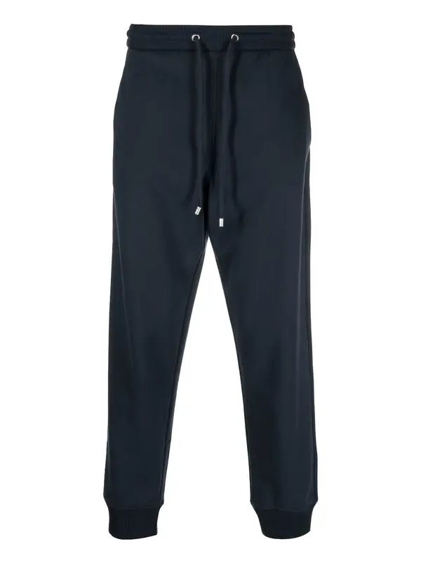 Giorgio Armani Drawstring Wool Track Pants - Blue