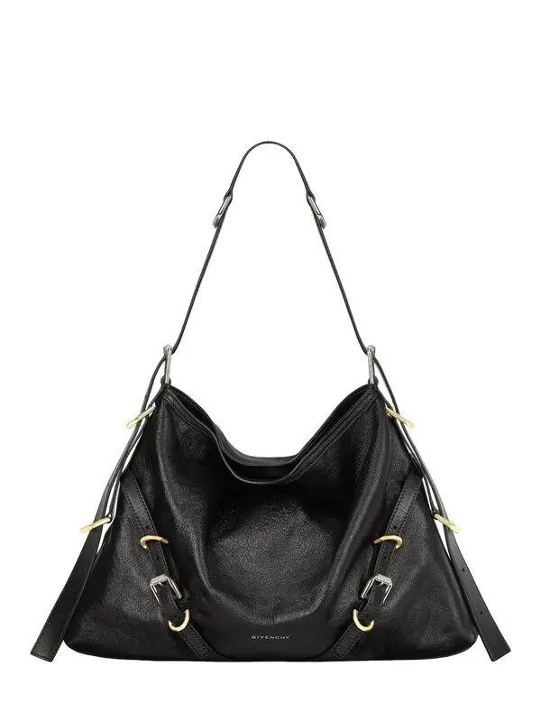Givenchy Medium Voyou Leather Hobo - Black