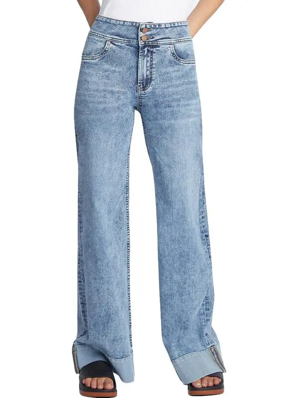 HINT OF BLU Mighty High Waist Wide Leg Jeans - West Village