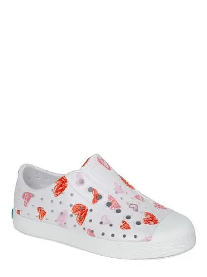 Native Shoes Jefferson Perforated Slip-on - White/white/heart Graffiti