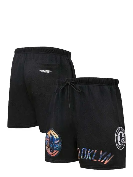PRO STANDARD Brooklyn Nets City Scape Mesh Shorts - Black