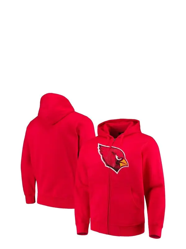 STARTER Arizona Cardinals Primary Logo Full-zip Hoodie By - Red
