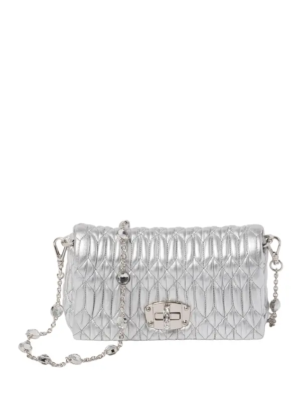 Miu Miu Nappa Leather Mini-bag - Silver