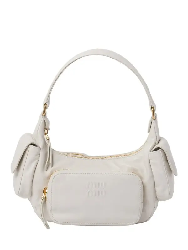 Miu Miu Nappa Leather Pocket Bag - White
