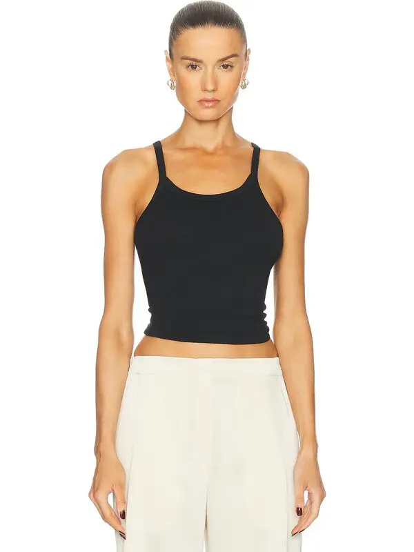 Eterne Rib Tank Top - Black