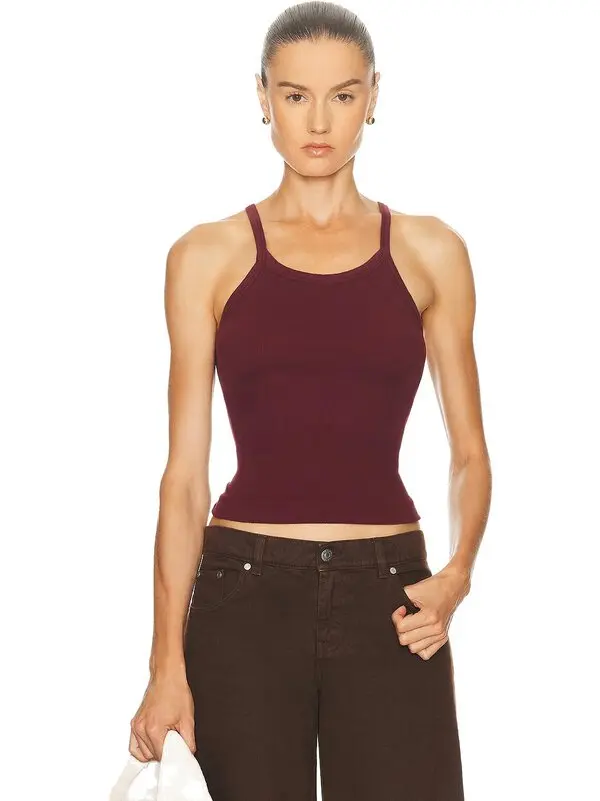 Eterne Rib Tank Top - Oxblood