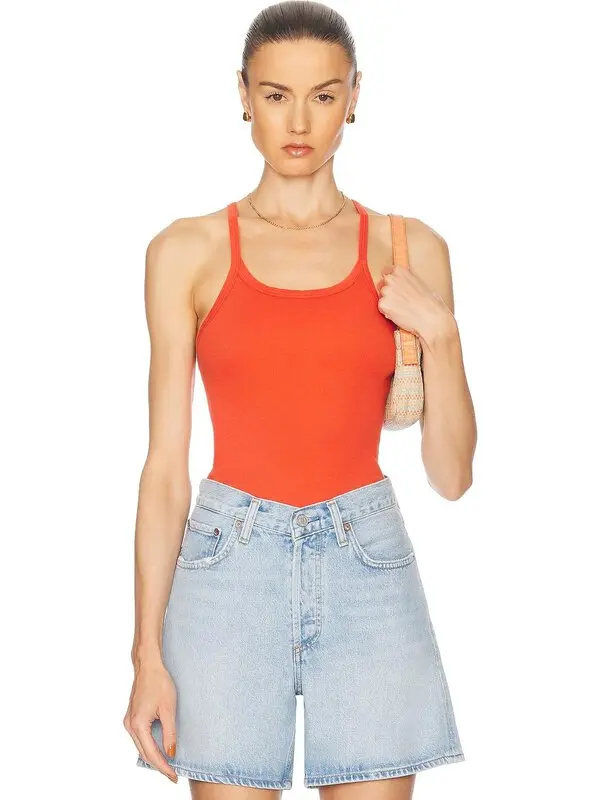 Eterne Rib Tank Top - Poppy