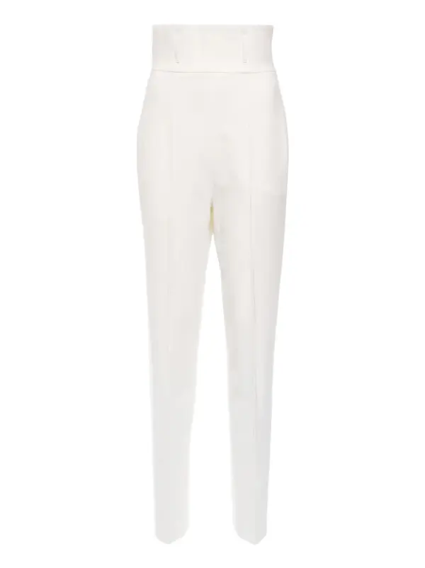 NENSI DOJAKA Bridal Slim Wool-blend Pants - White