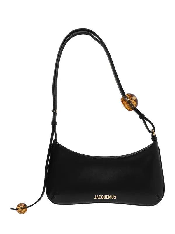 Jacquemus The Bisou Perle Embellished Shoulder Bag - Black