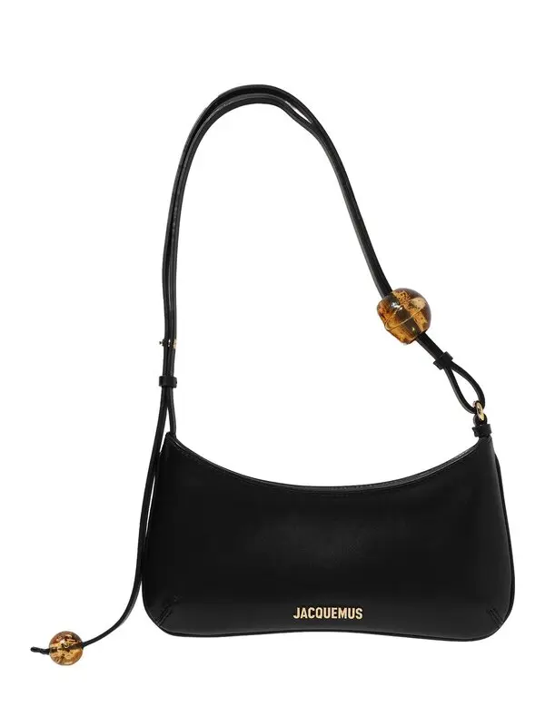 Jacquemus The Bisou Perle Embellished Shoulder Bag - Black