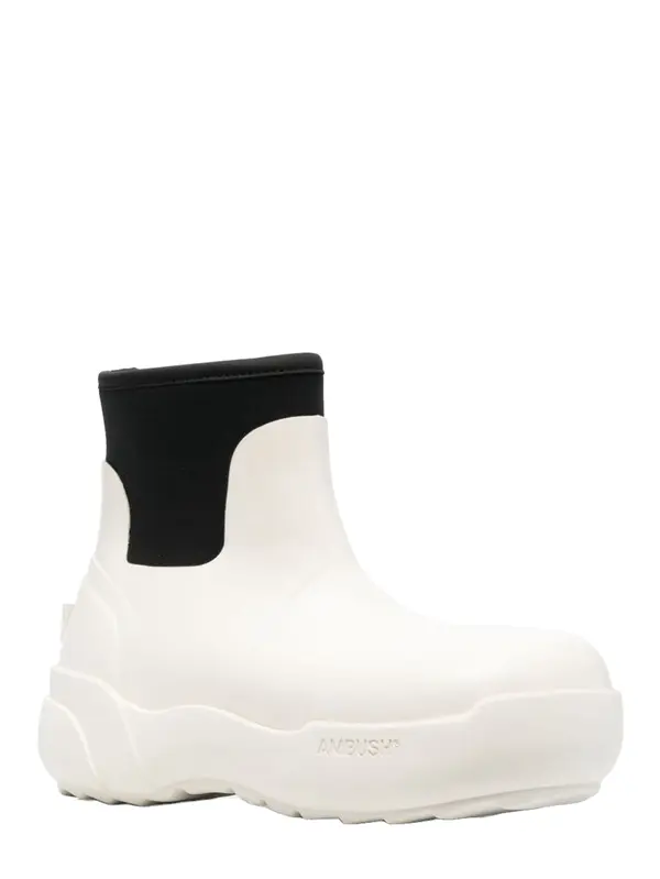 AMBUSH Logo Chunky Ankle Boots - White