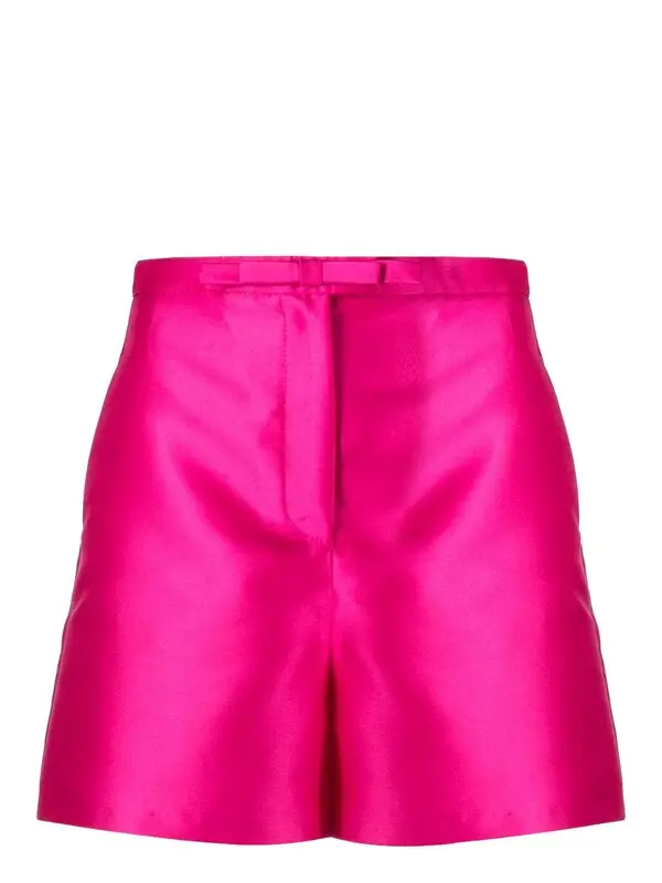 BLANCA VITA Satin Tailored Shorts - Pink