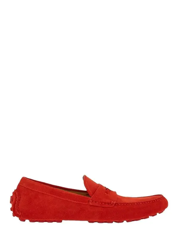 FERRAGAMO Penny Driver Loafers - Red