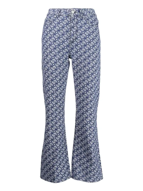 Stella McCartney Patterned High-waisted Jeans - Blue