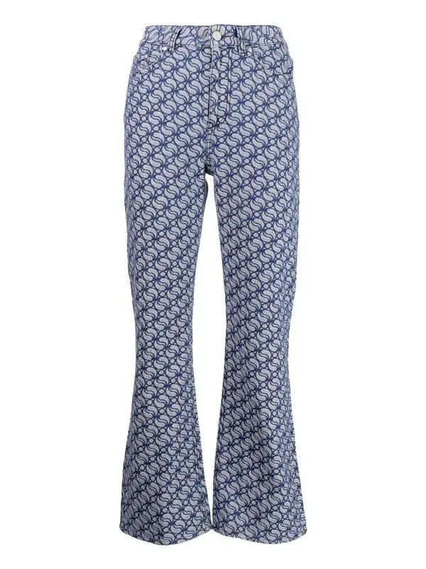 Stella McCartney Patterned High-waisted Jeans - Blue