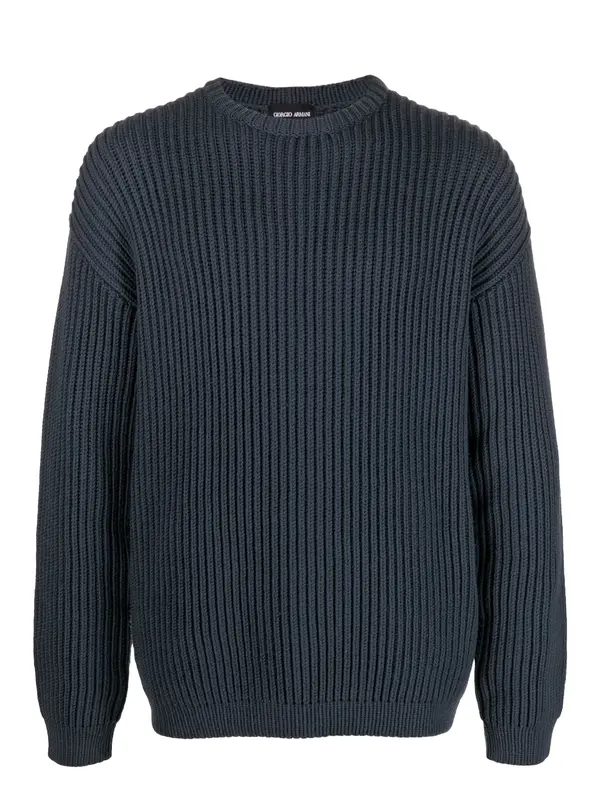 Giorgio Armani Chunky-knit Jumper - Blue