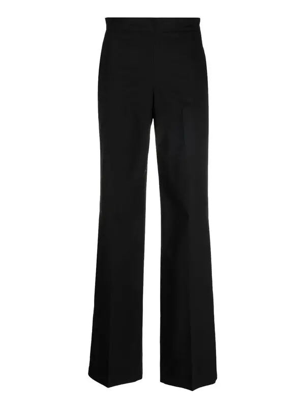 TWINSET High-waisted Straight-leg Trousers - Black