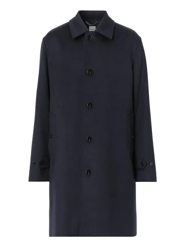 Burberry Cashmere Button-up Coat - Blue