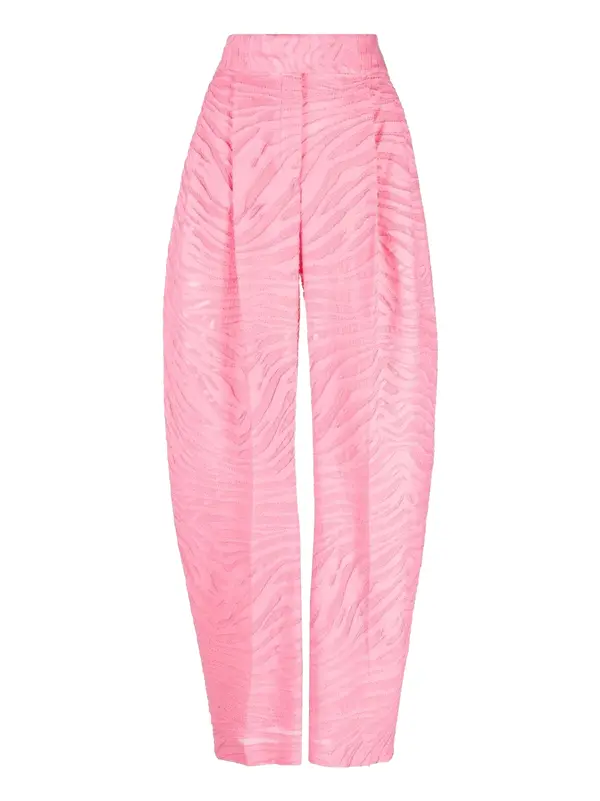 Attico Zebra-pattern Trousers - Pink