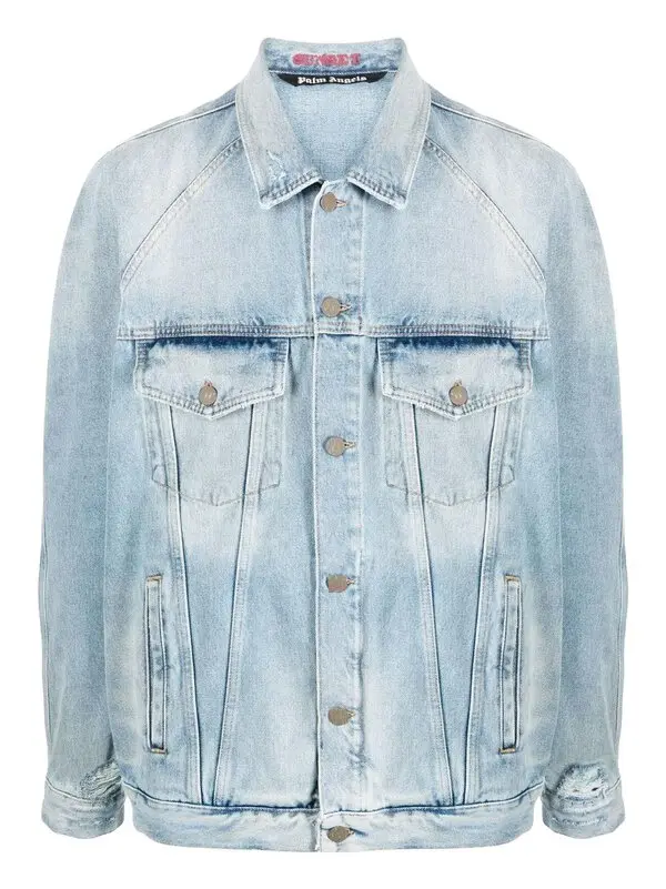 Palm Angels Sunset Denim Jacket - Blue