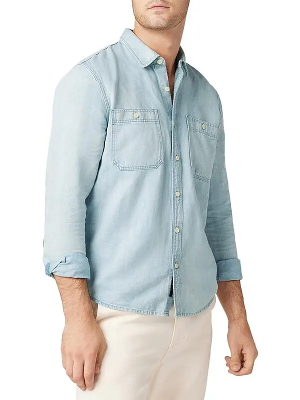 Joe's Jeans Lou Long-sleeve Chambray Shirt - Spring Sky