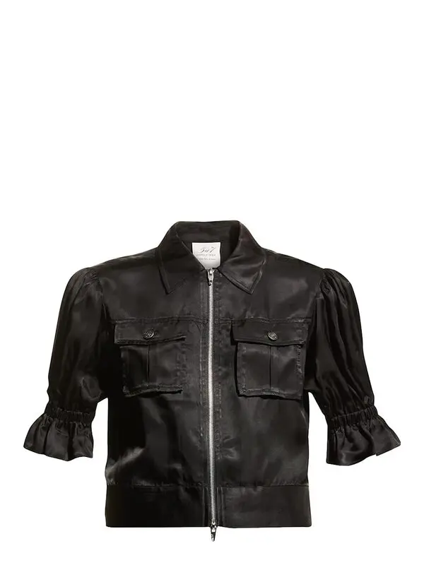Cinq À Sept Holly Sateen Jacket - Black