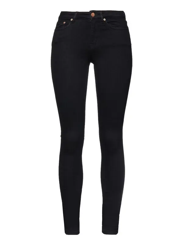 GESTUZ Mid-rise Slim-leg Jeans - Black