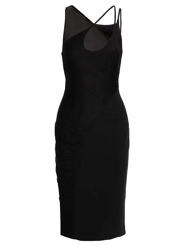 ET OCHS Kaia Mesh-paneled Jersey Dress - Black