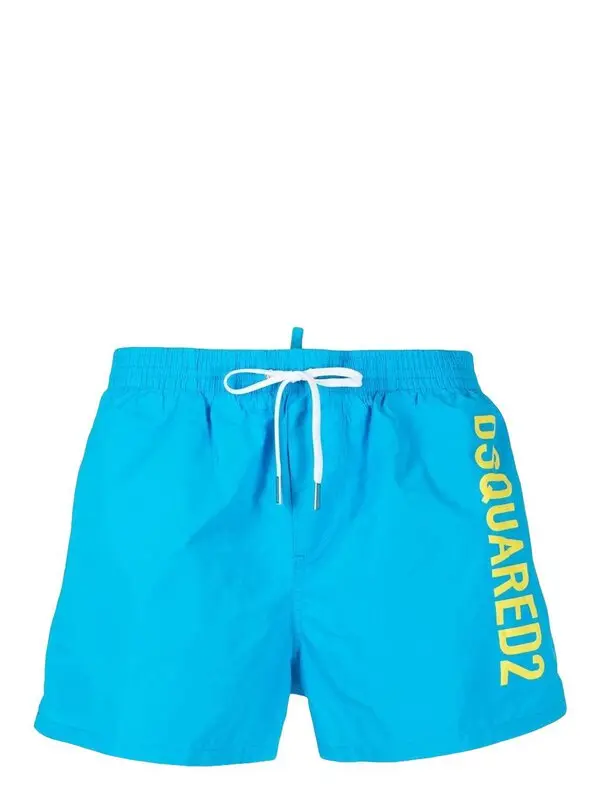 Dsquared2 Logo-print Detail Swim Shorts - Blue