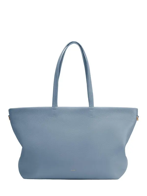 Cuyana Leather Zipper Tote Bag - Azure